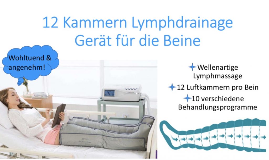 12 Kammern Lymphdrainage Gerät für die Beine - Lymphdrainage Geräte